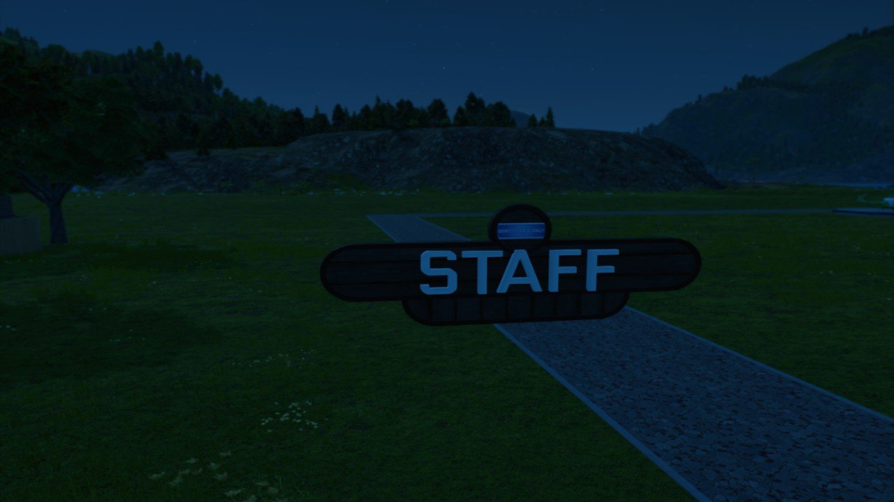 staff only sign - Workshop - Jurassic World Evolution 3
