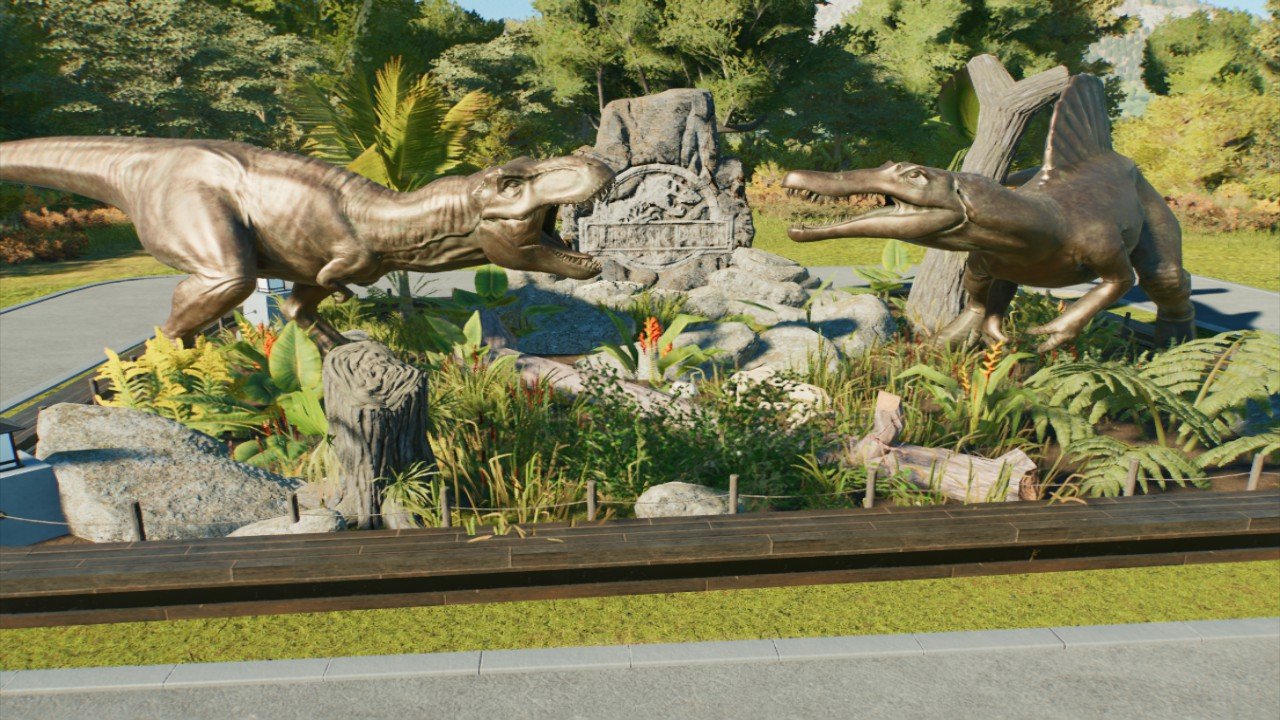 T. rex vs Spinosaurus Fight Scenery - Workshop - Jurassic World Evolution 3