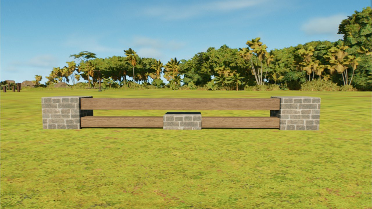 Brick and wood fence - Workshop - Jurassic World Evolution 3