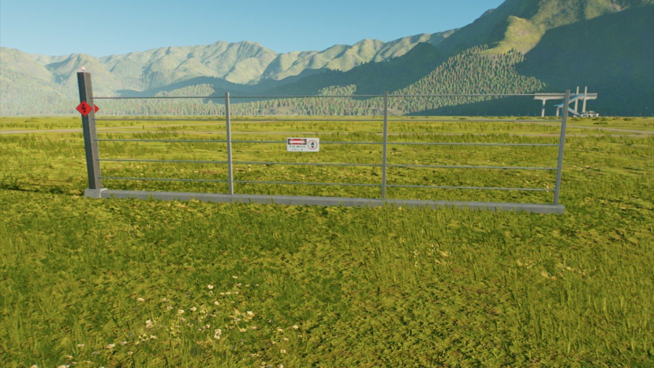 JWE1 Light Steel Fence - Workshop - Jurassic World Evolution 3