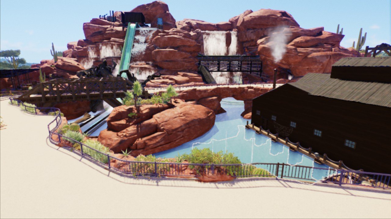 Wild West Falls - Planet Coaster 2 creation - Frontier Workshop