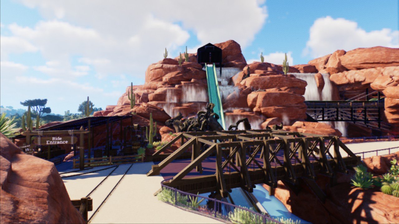 Wild West Falls - Planet Coaster 2 creation - Frontier Workshop