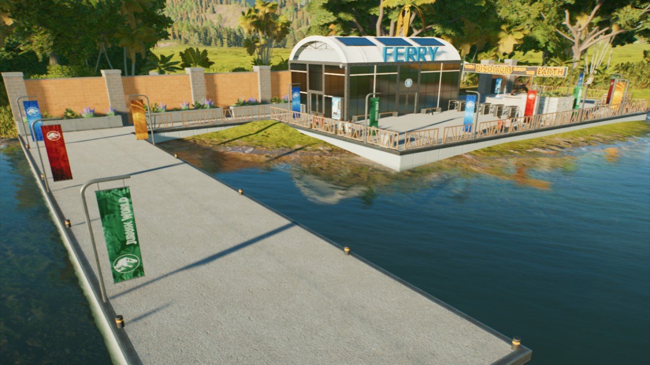 Ferry arrival point (vactrain) - Jurassic World Evolution 3 creation ...