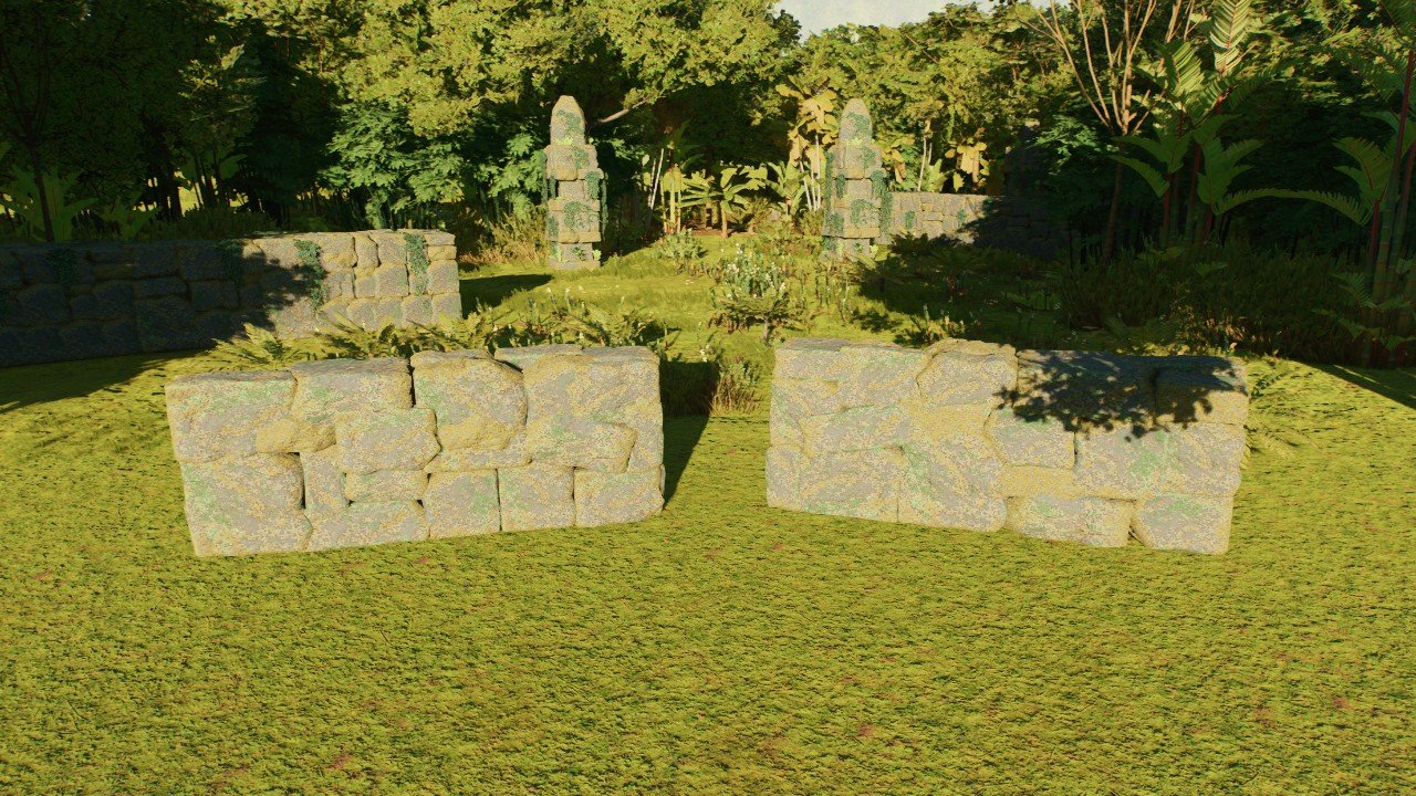 Aztec ruined small wall 1 - Workshop - Jurassic World Evolution 3