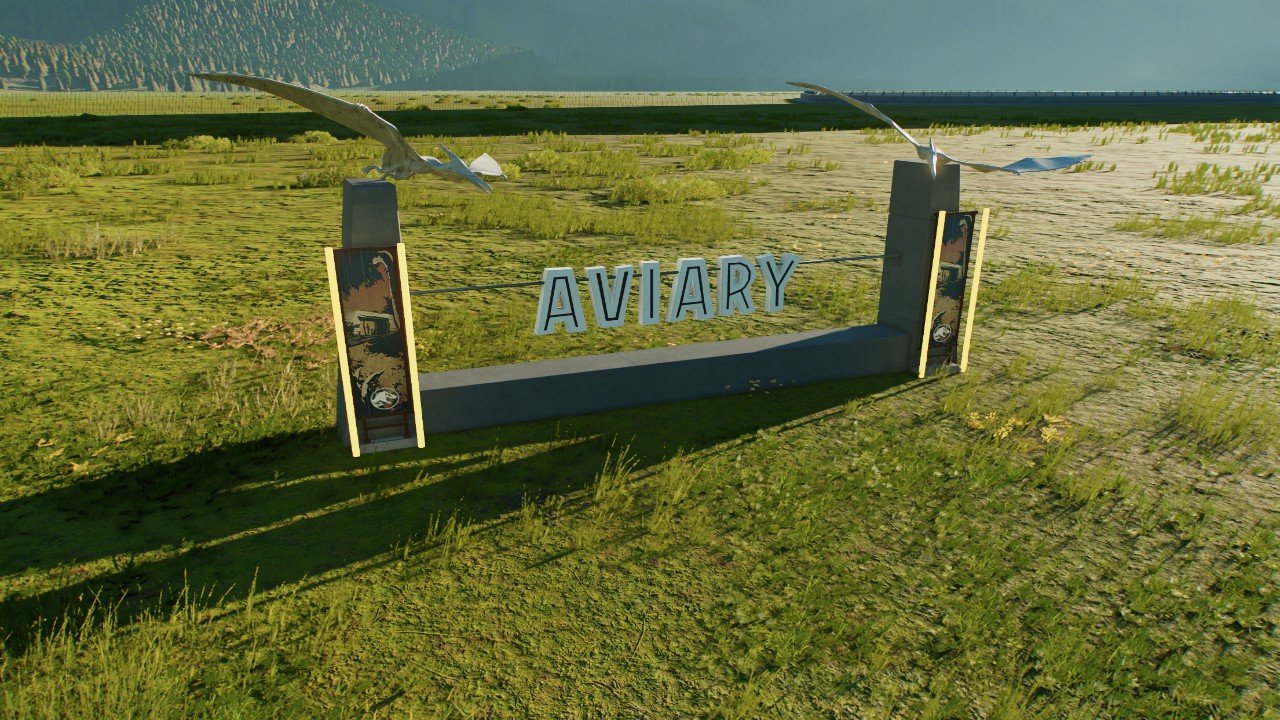 Aviary sign - Workshop - Jurassic World Evolution 3