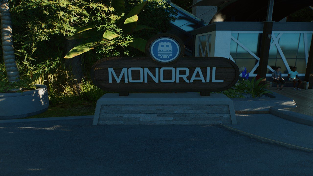 Monorail sign - Workshop - Jurassic World Evolution 3