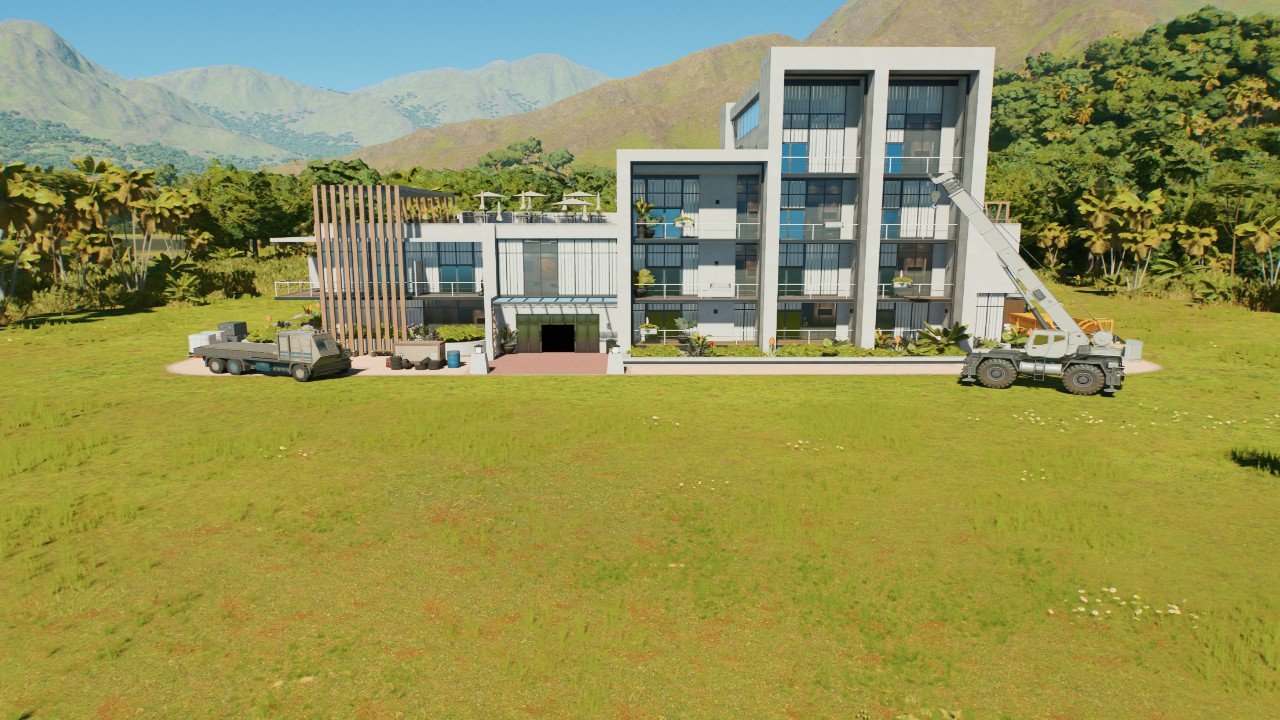 Under construction large hotel Jurassic World - Workshop - Jurassic ...