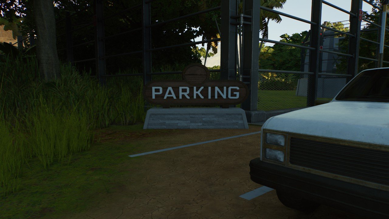 Parking Sign - Workshop - Jurassic World Evolution 3