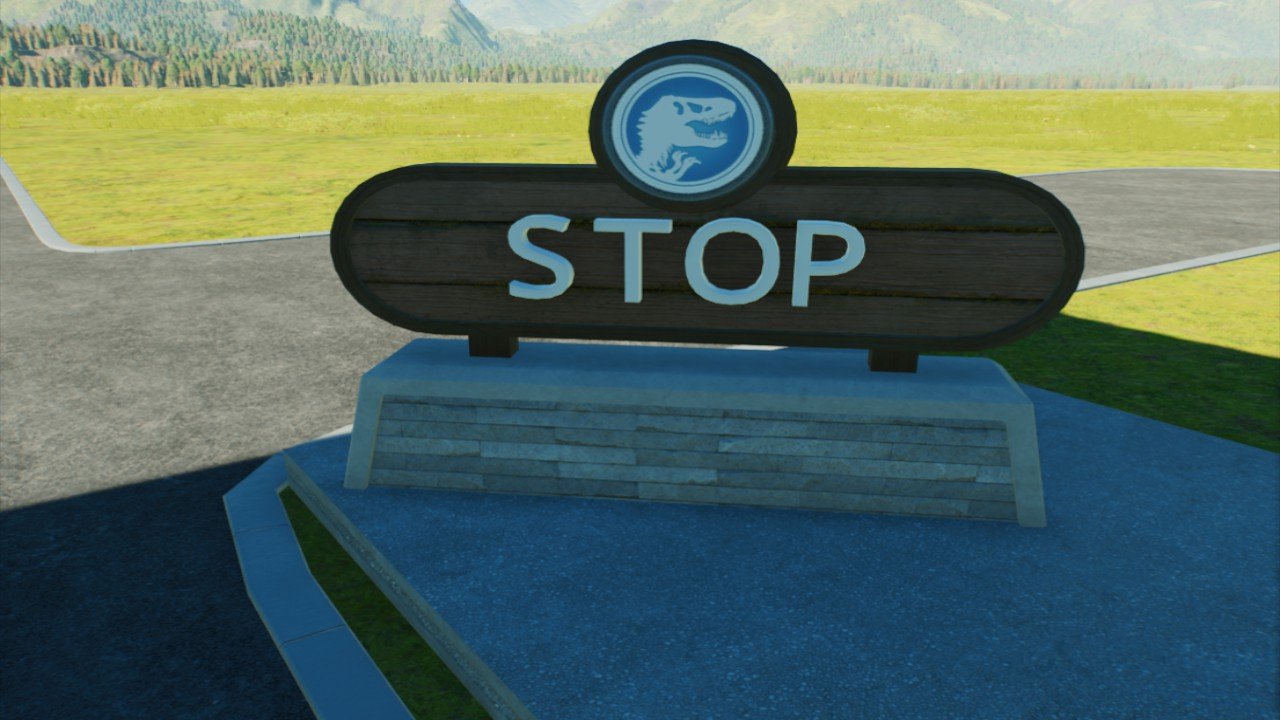 Stop sign - Workshop - Jurassic World Evolution 3