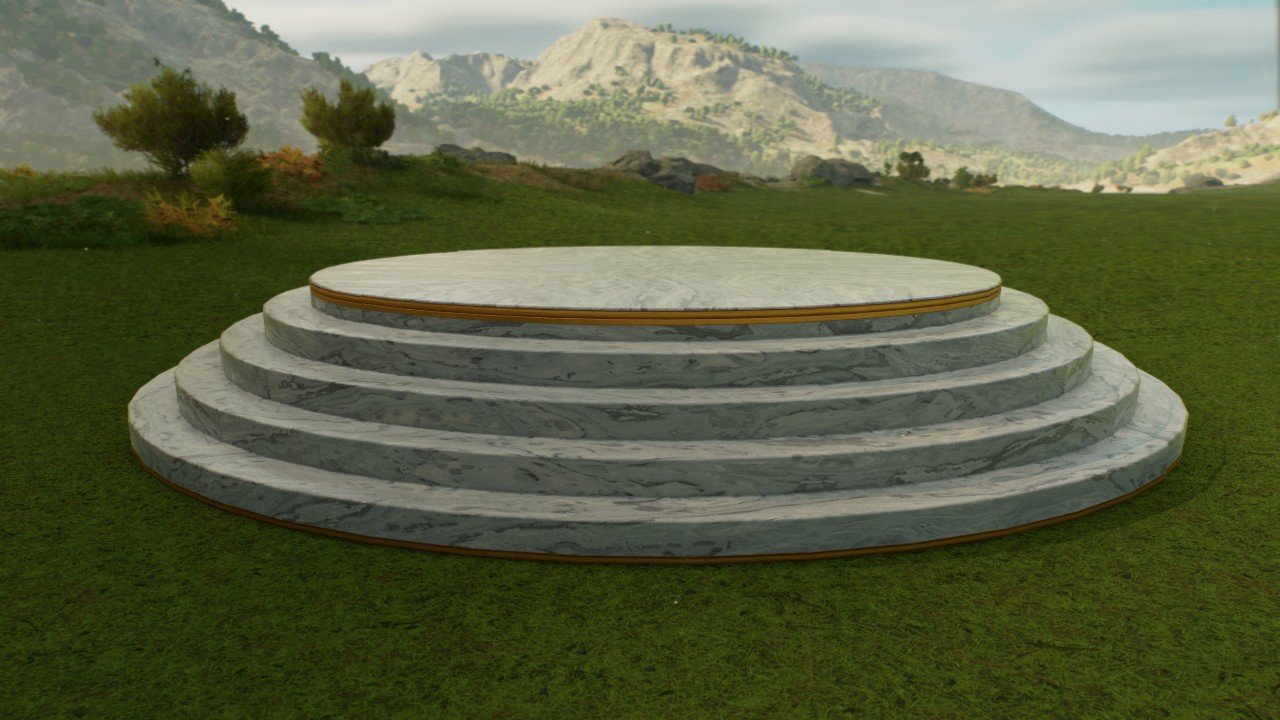 Round Marble Plaza staircase - Workshop - Jurassic World Evolution 3