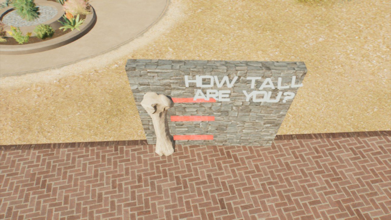 Fossil leg bone height comparison - Workshop - Jurassic World Evolution 3