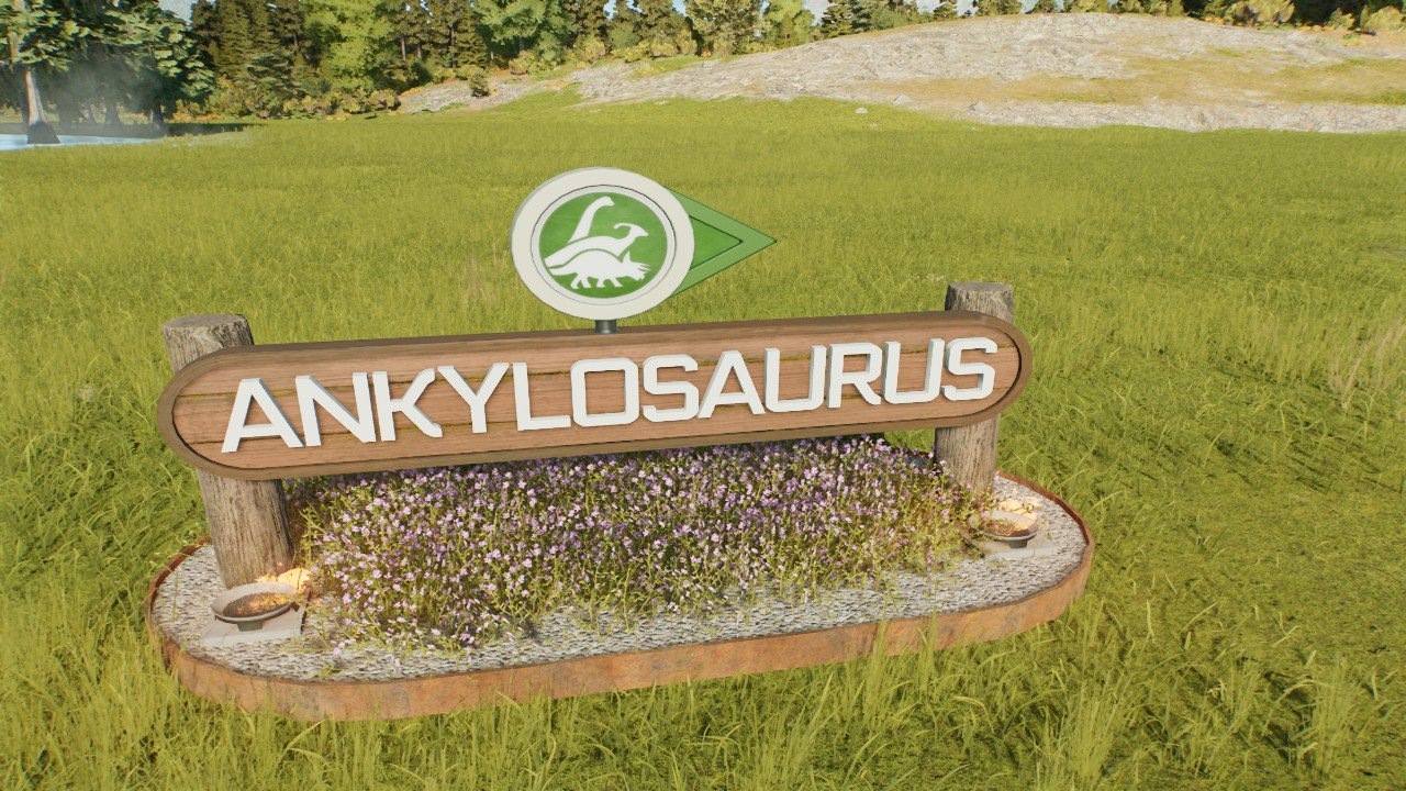 Ankylosaurus sign - Workshop - Jurassic World Evolution 3