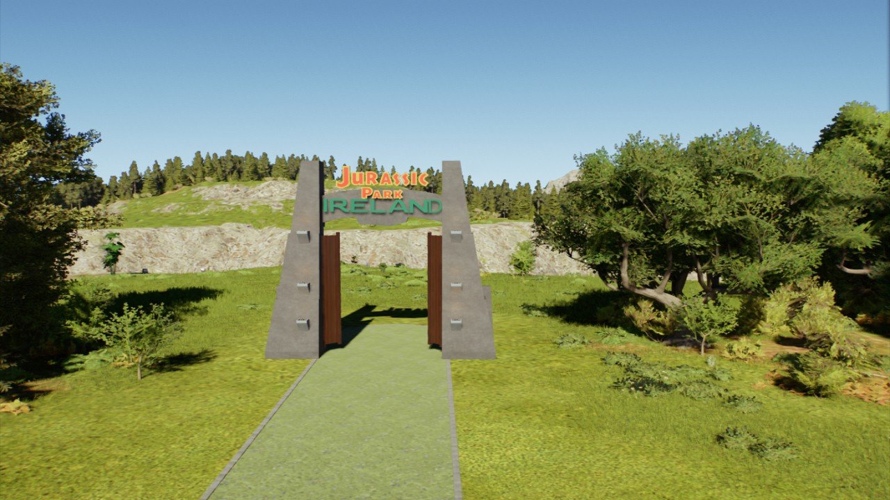 Jurassic Park Ireland Sign - Workshop - Jurassic World Evolution 3