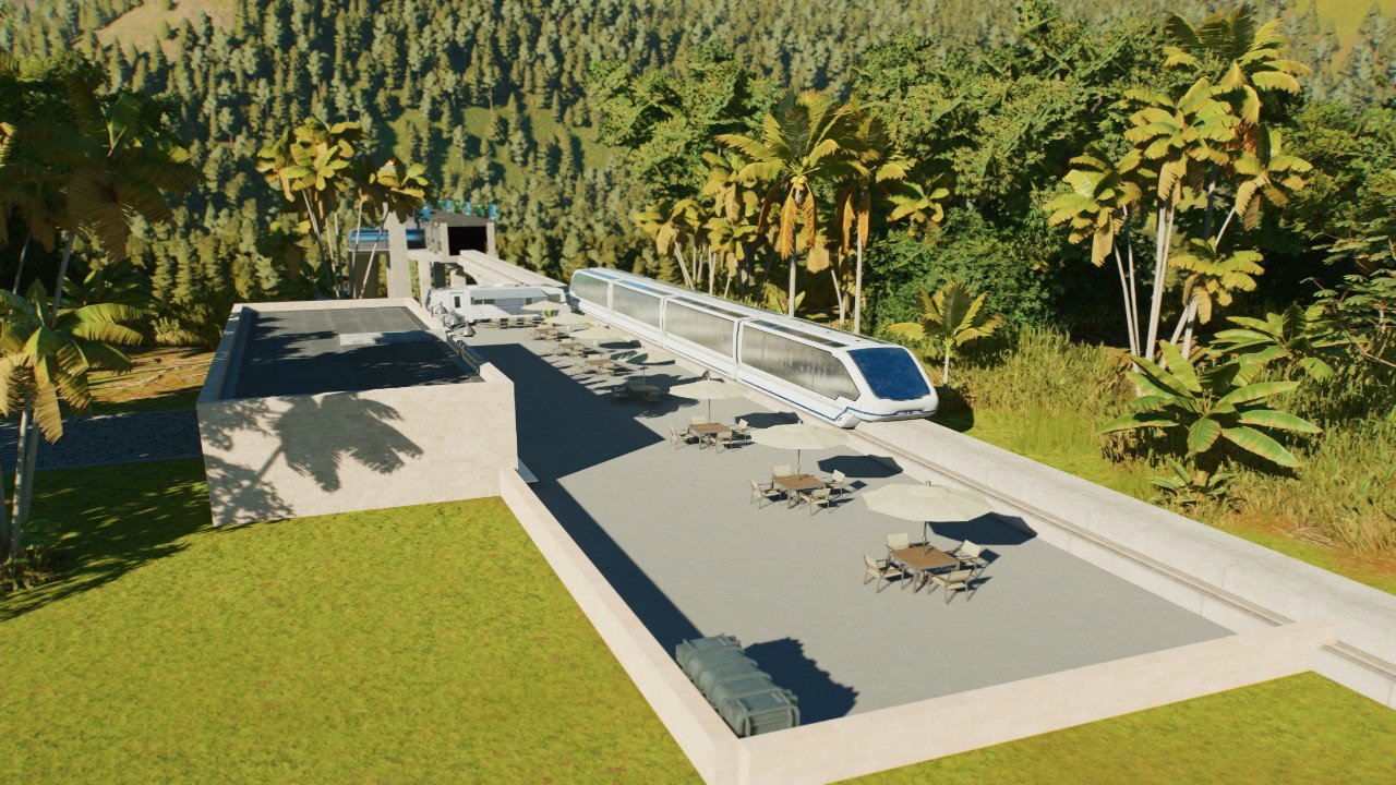 Monorail arrival point - Workshop - Jurassic World Evolution 3