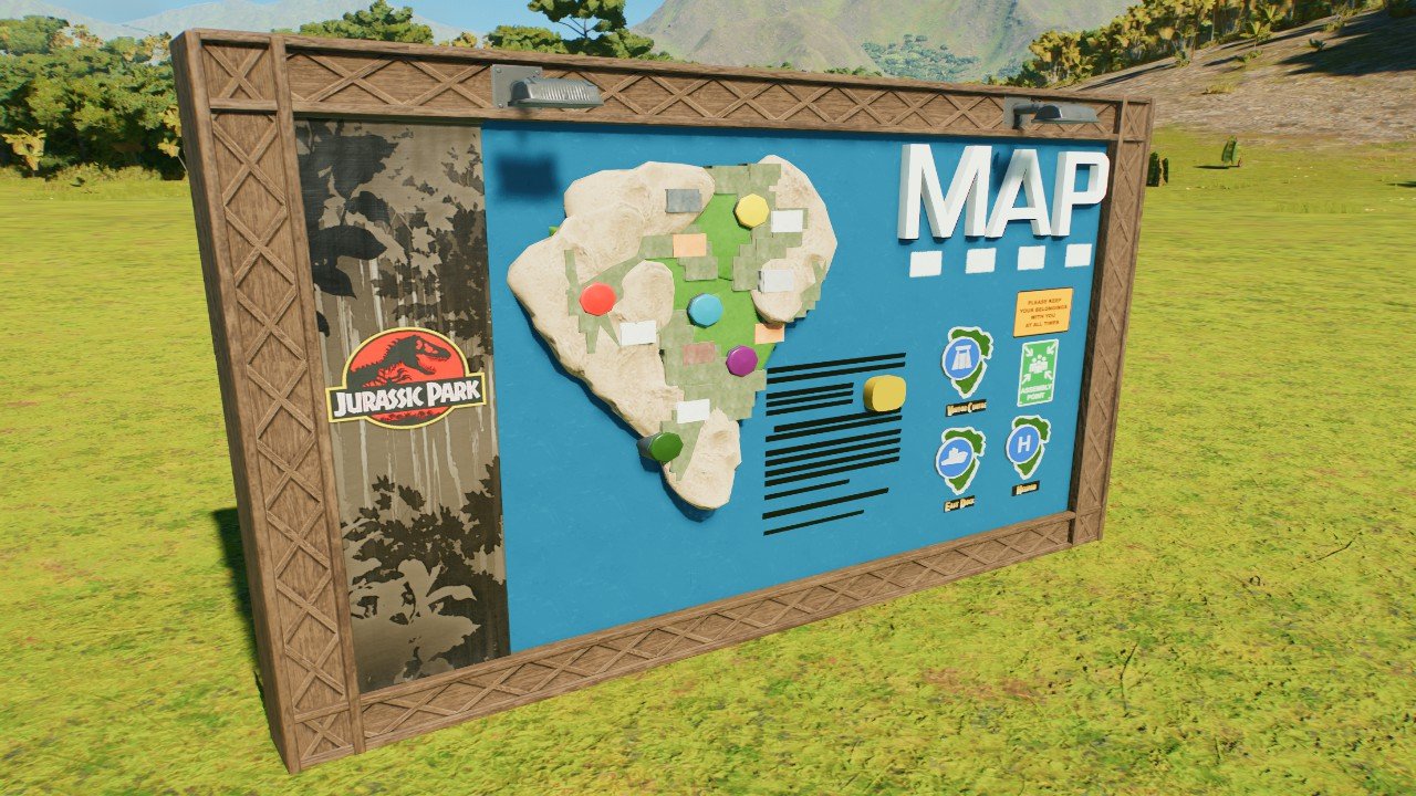 Jurassic Park Map Board - Workshop - Jurassic World Evolution 3