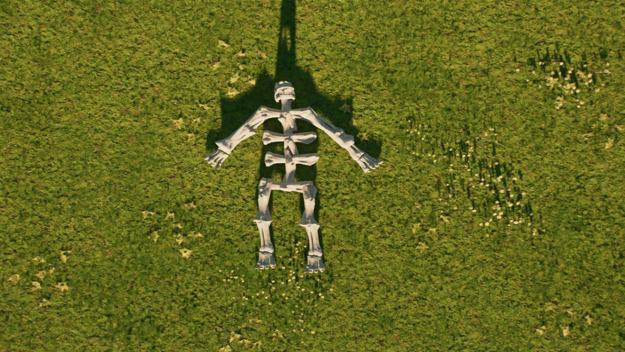 Human skeleton with dino head - Workshop - Jurassic World Evolution 3