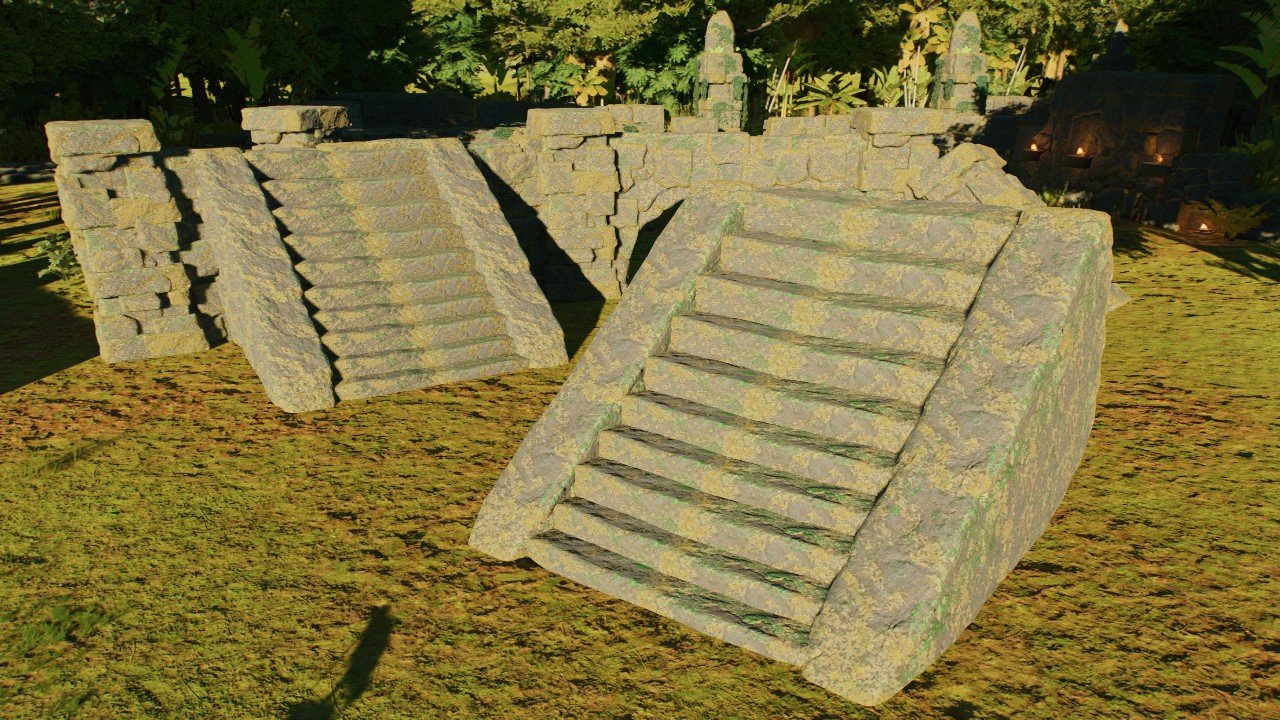 Aztec ruined stairs 1 - Workshop - Jurassic World Evolution 3