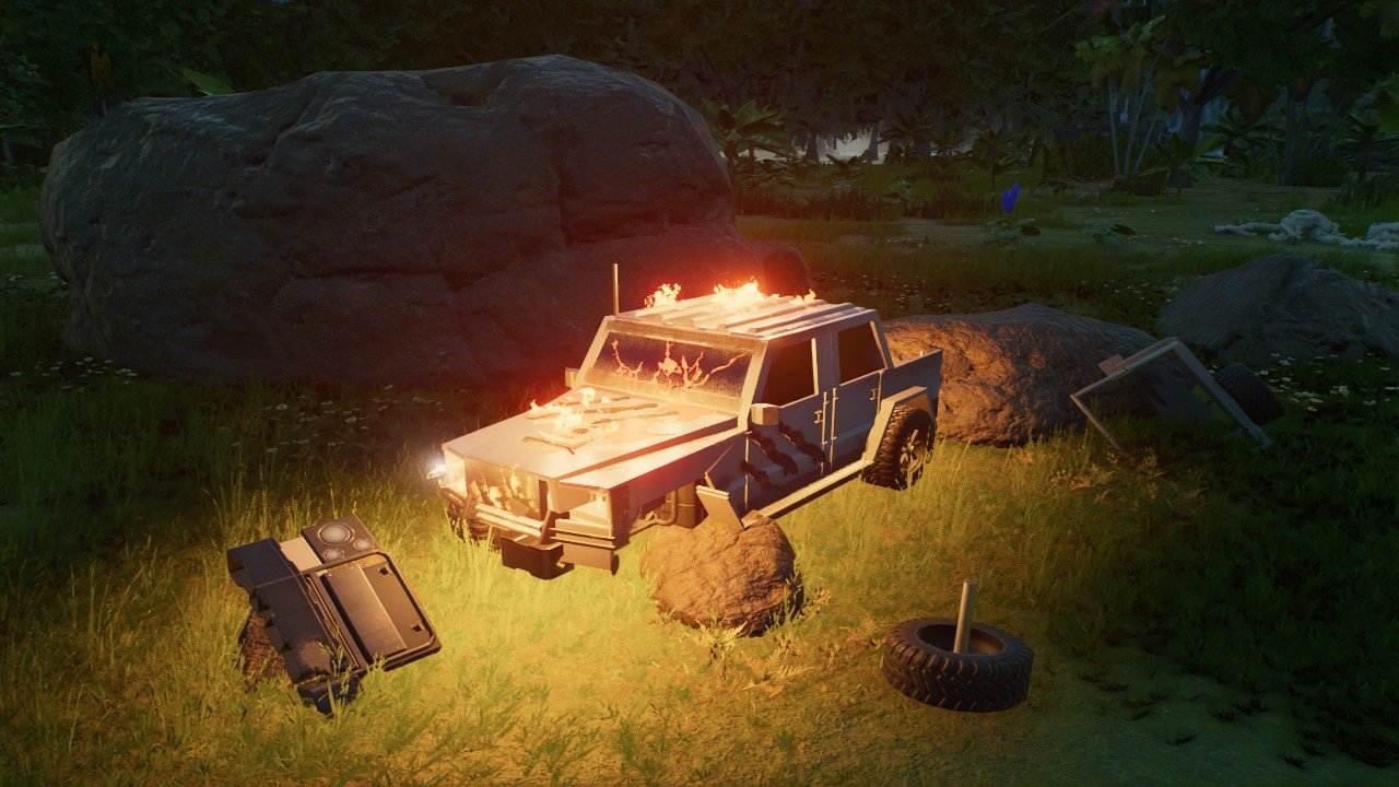 Destroyed Jeep - Workshop - Jurassic World Evolution 3