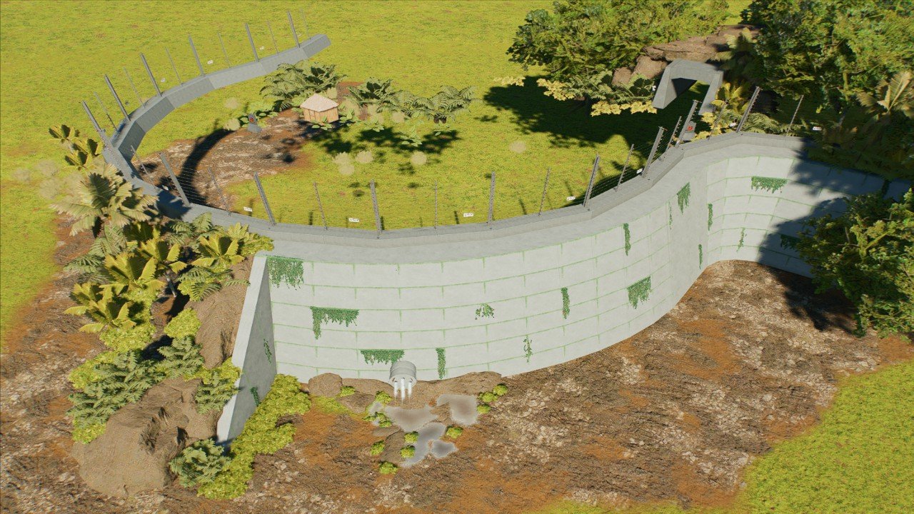 Tyrannosaurus Rex paddock wall & Tunnel entrance - Workshop - Jurassic ...
