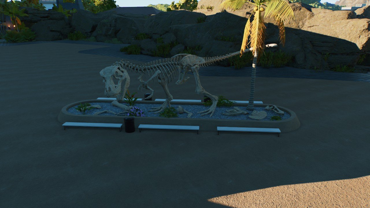 T Rex skeleton statue - Workshop - Jurassic World Evolution 3