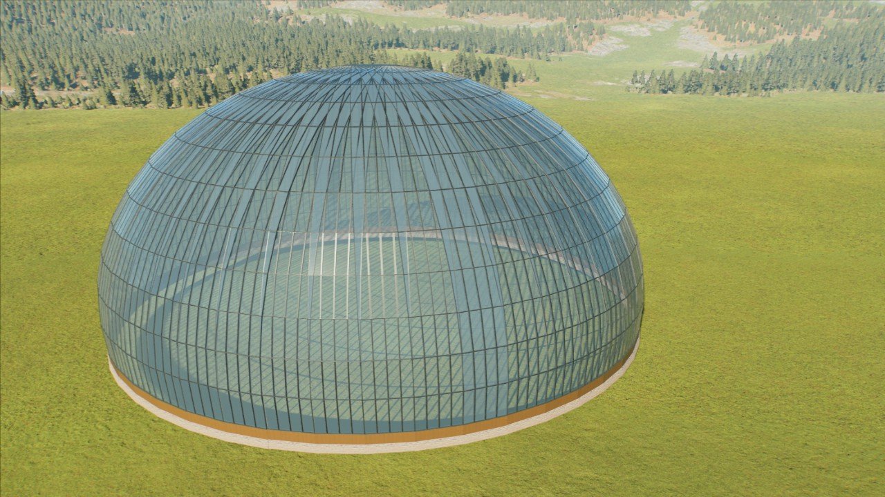 Large glass dome with base - Workshop - Jurassic World Evolution 3