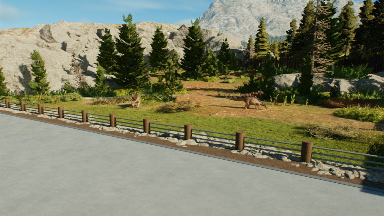 Small Wooden & Metal Fence - Workshop - Jurassic World Evolution 3
