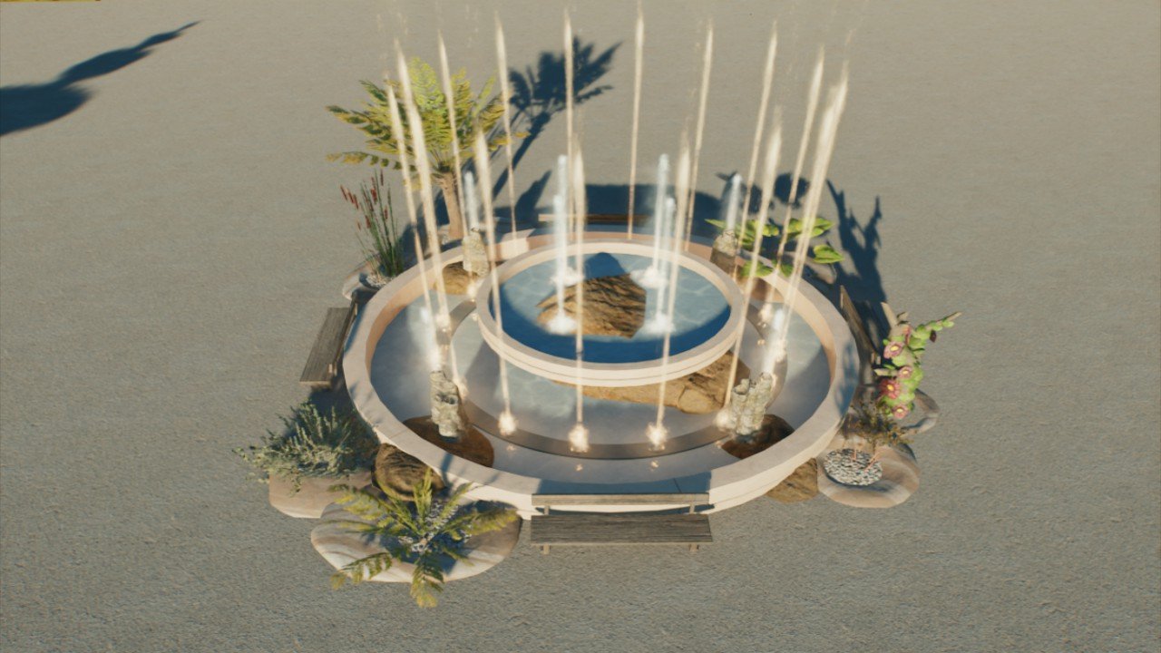 Fountains: Rock and Seating - Workshop - Jurassic World Evolution 3