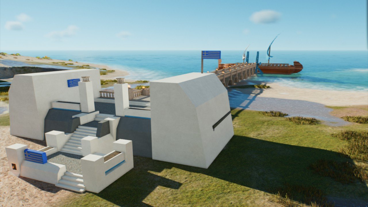 Seriphos Park Entrance by sea - Workshop - Jurassic World Evolution 3