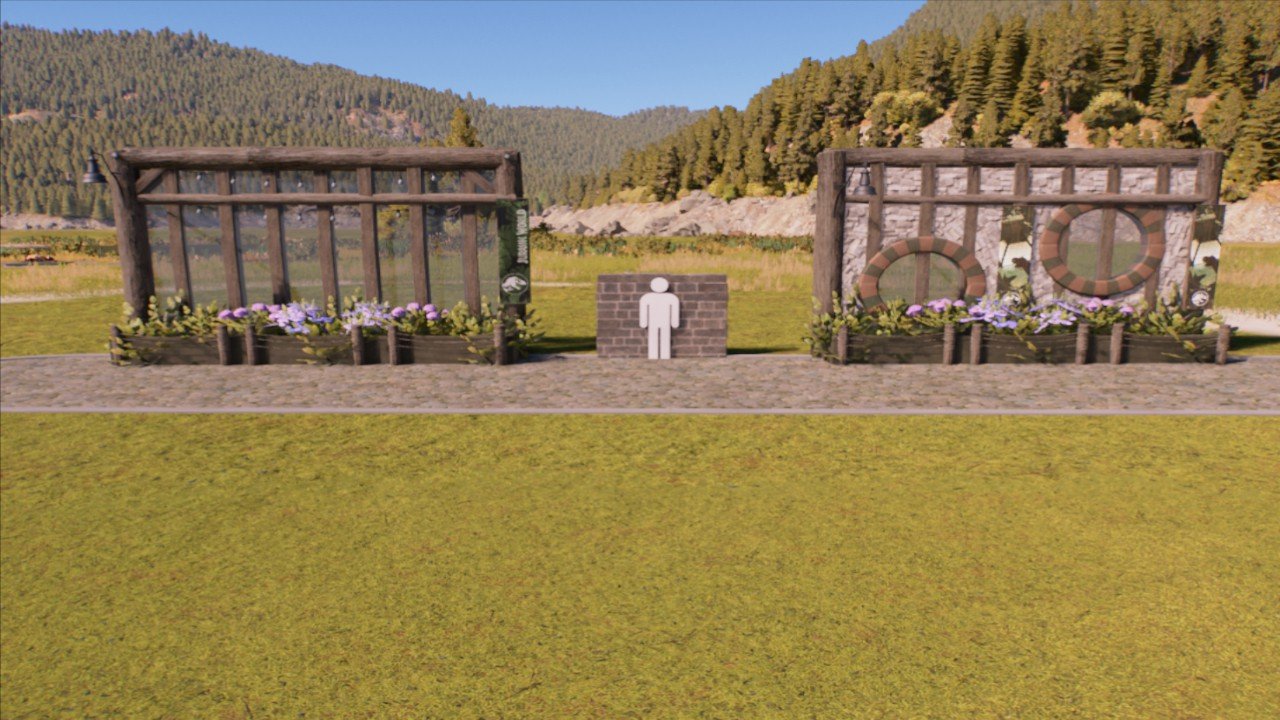 Glass wall set - Workshop - Jurassic World Evolution 3