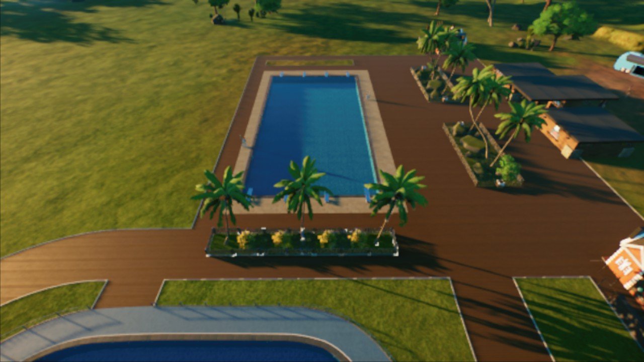 Parterre de plamiers - Planet Coaster 2 creation - Frontier Workshop