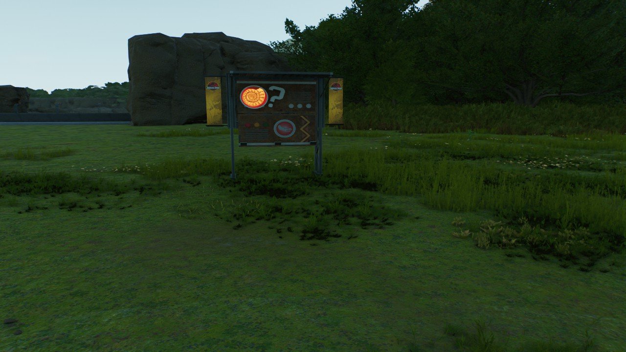 Park goer sign - Workshop - Jurassic World Evolution 3