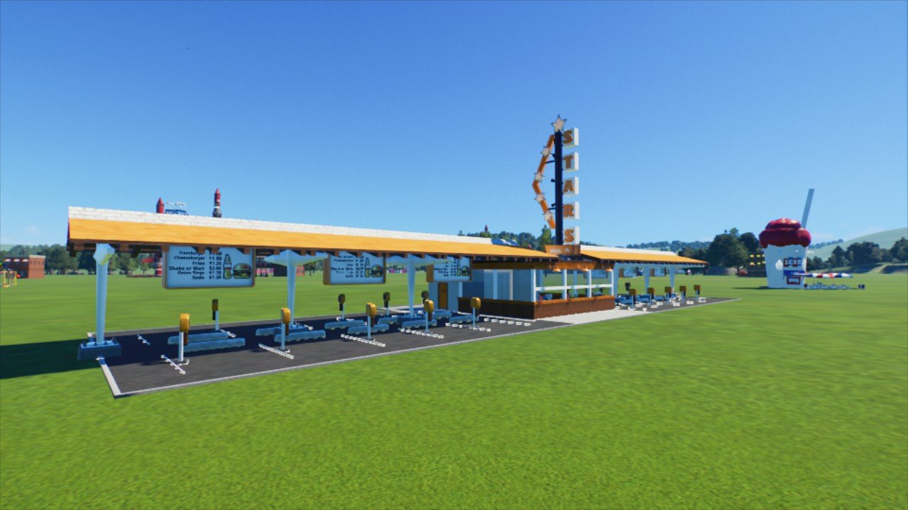 Stars Drive In - Planet Coaster 2 creation - Frontier Workshop