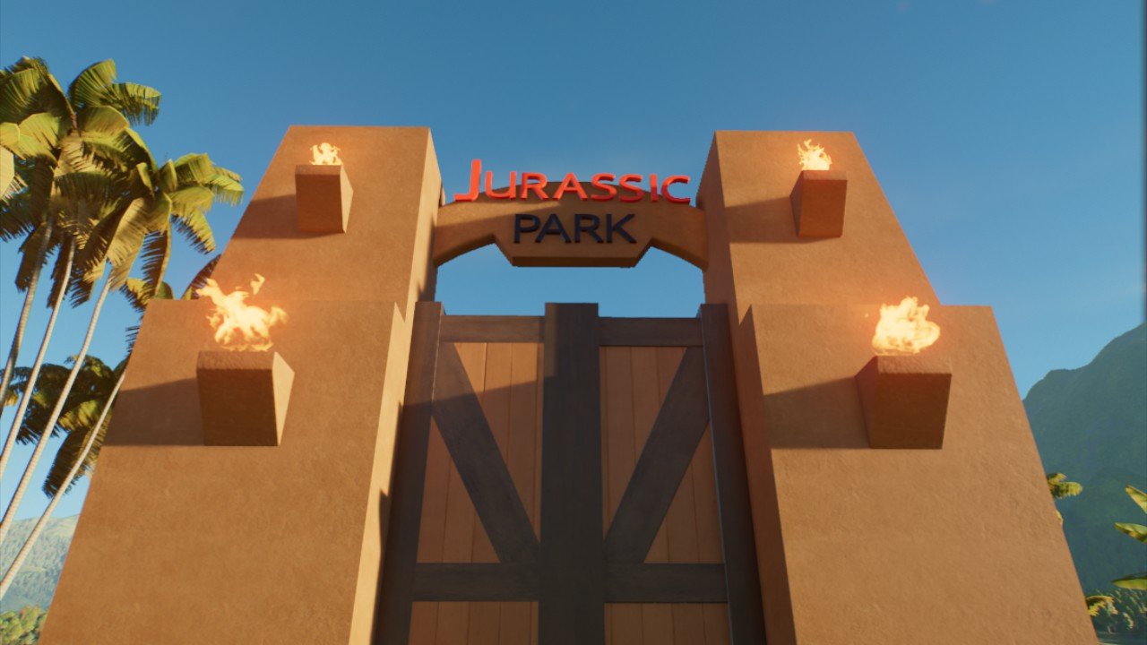 Jurassic Park Paint & Activity Center Jurassic Park Gates - Workshop ...