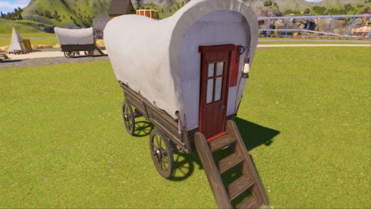 COVERED WAGON CAMPER - Planet Coaster 2 creation - Frontier Workshop