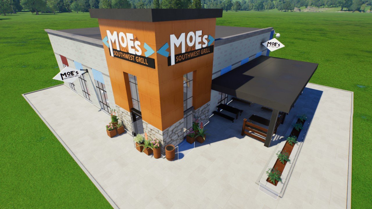 Moe's Southwest Grill - Planet Coaster 2 creation - Frontier Workshop