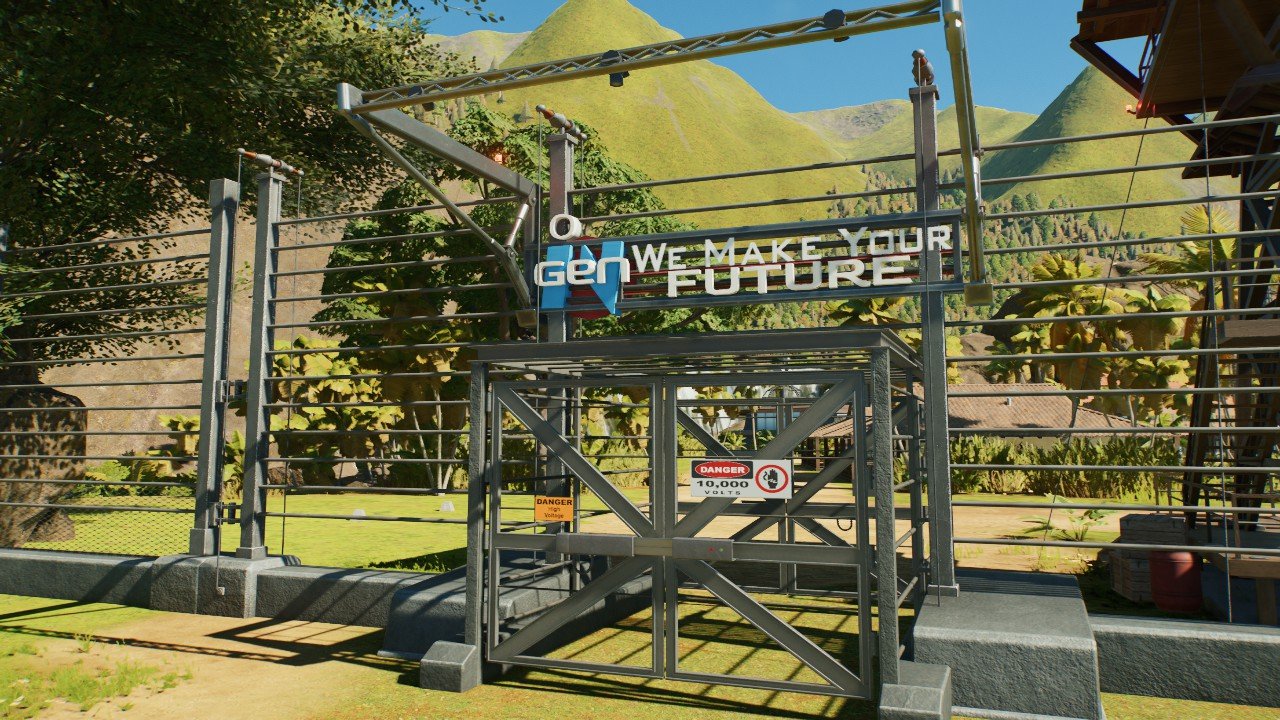Ingen logo sign electric fence - Workshop - Jurassic World Evolution 3