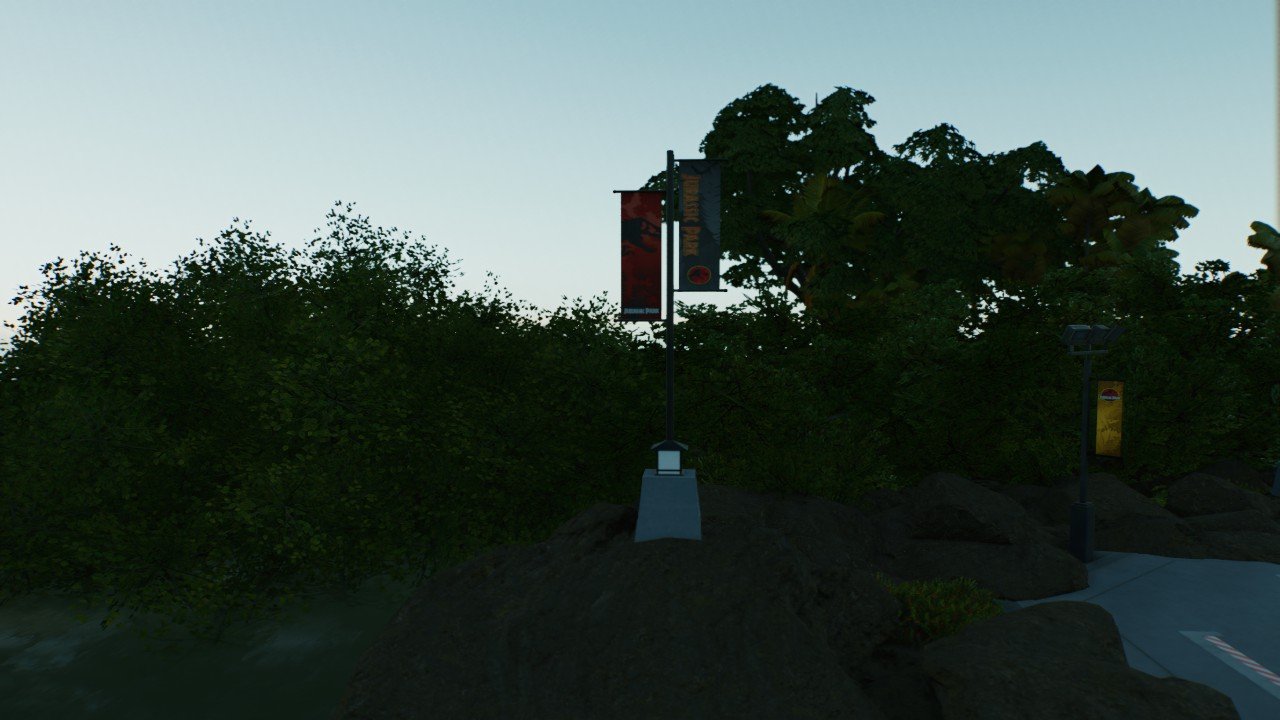 Simple banner and lights - Workshop - Jurassic World Evolution 3