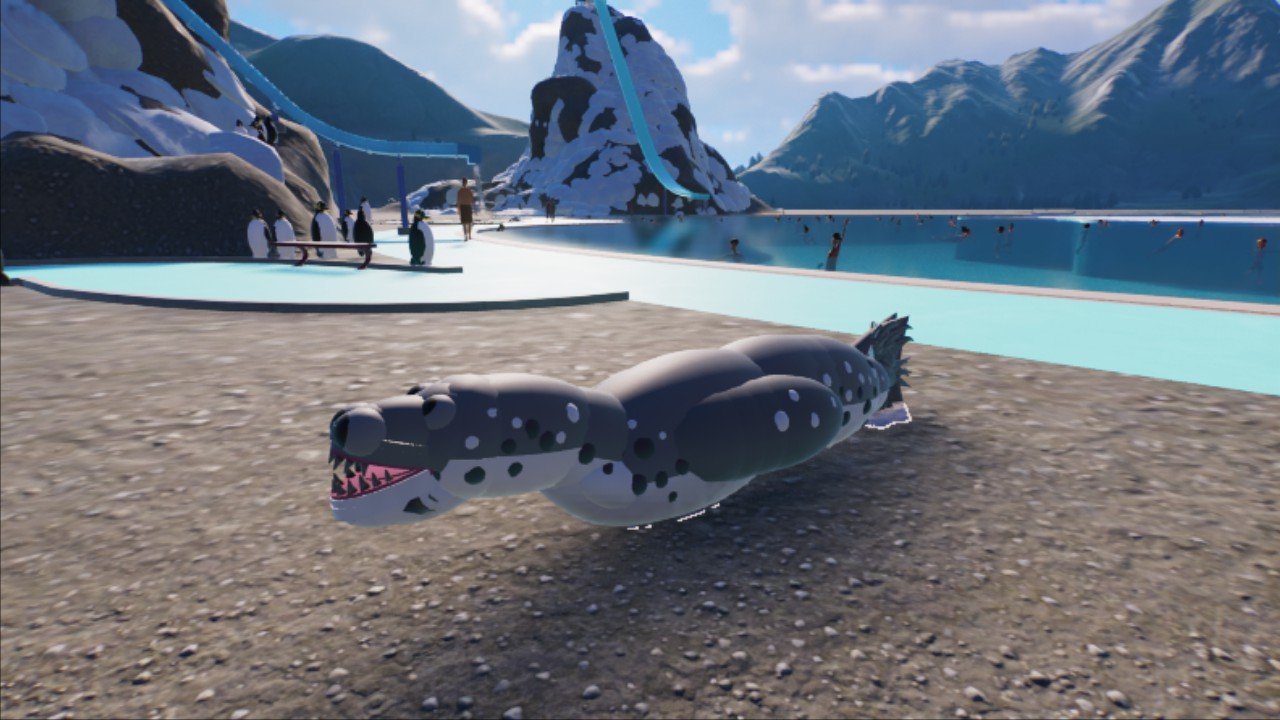 Leopard Seal 2 to scale - Planet Coaster 2 creation - Frontier Workshop