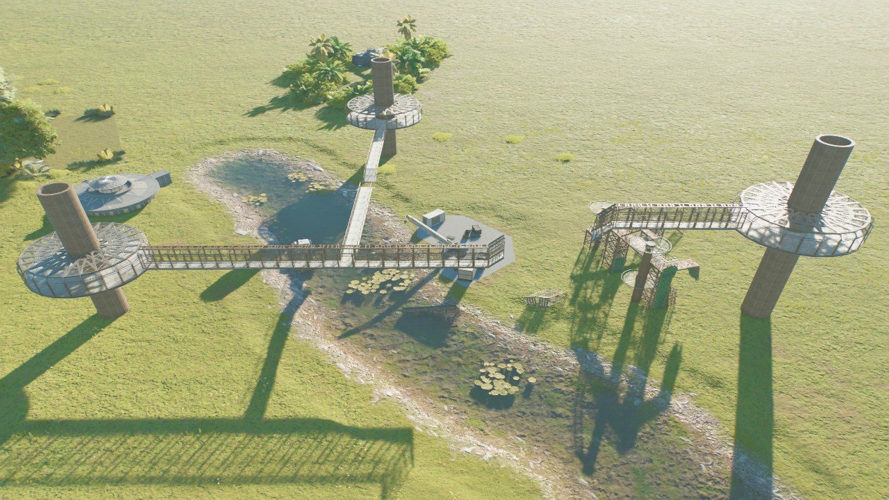 abandened jp3 aviary walkway - Workshop - Jurassic World Evolution 3