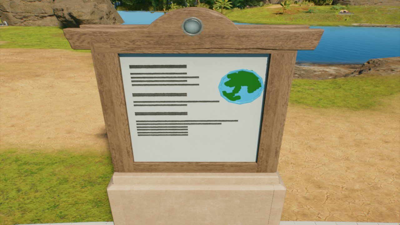 Signs: Info Panel - Workshop - Jurassic World Evolution 3