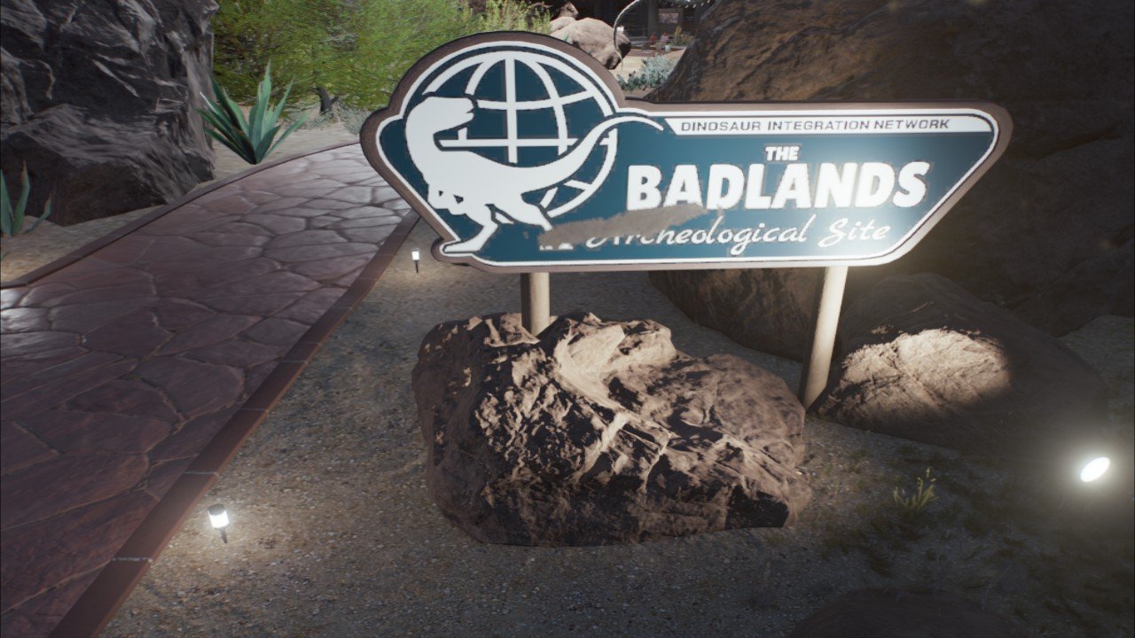 Badlands sign - Workshop - Jurassic World Evolution 3