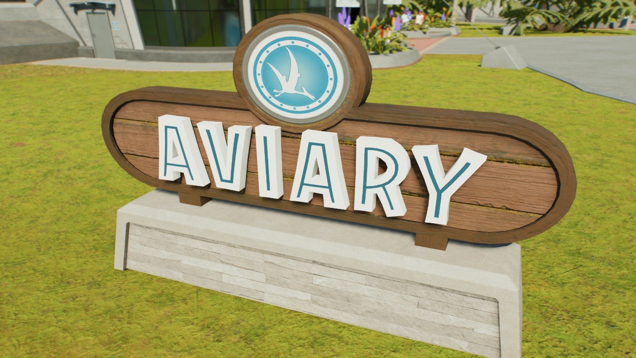 Jurassic World Aviary Sign - Workshop - Jurassic World Evolution 3