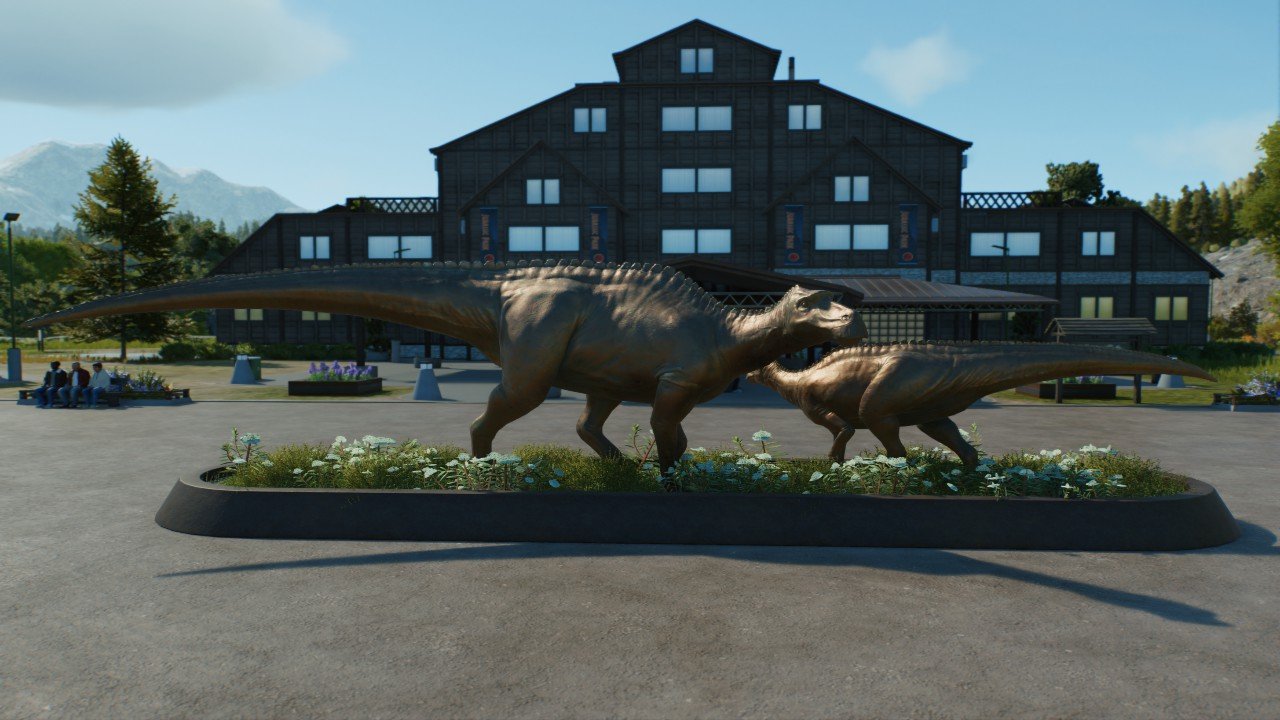 Mother and Son Maiasaura Statue - Workshop - Jurassic World Evolution 3