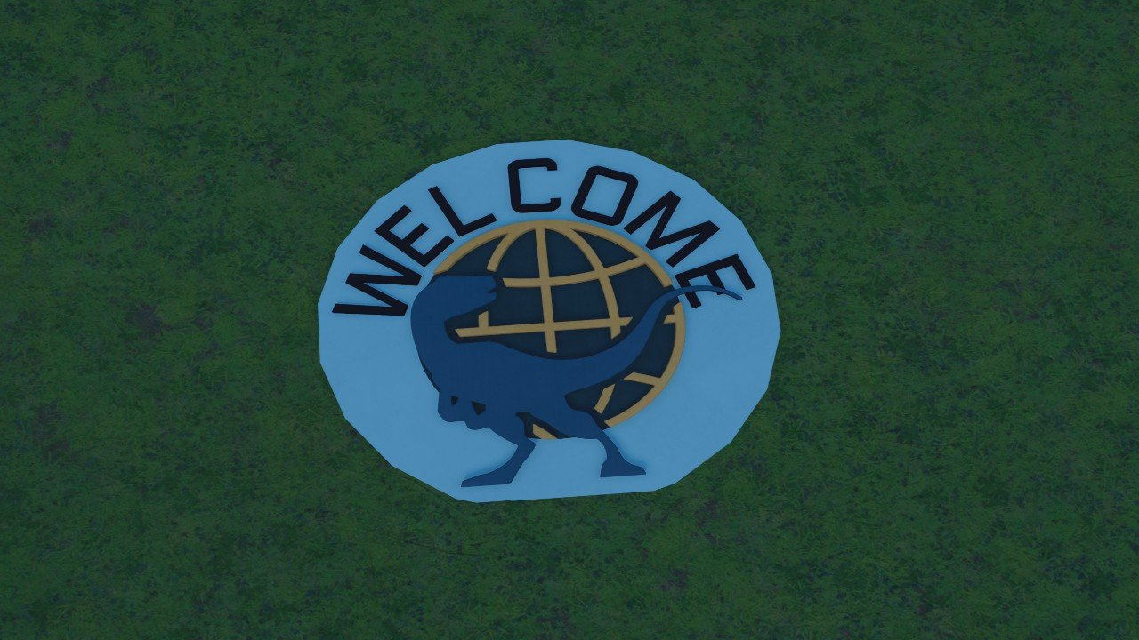 DIN welcome sign - Workshop - Jurassic World Evolution 3