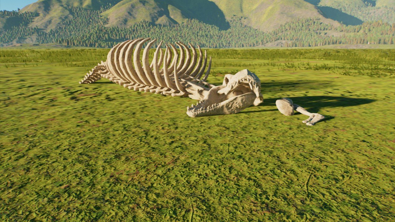 T rex skeleton - Jurassic World Evolution 3 creation - Frontier Workshop