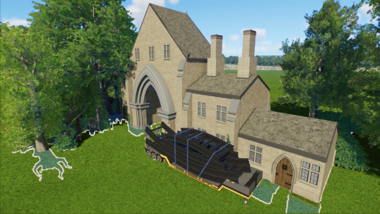 gatehouse with random junk - Planet Coaster 2 creation - Frontier Workshop