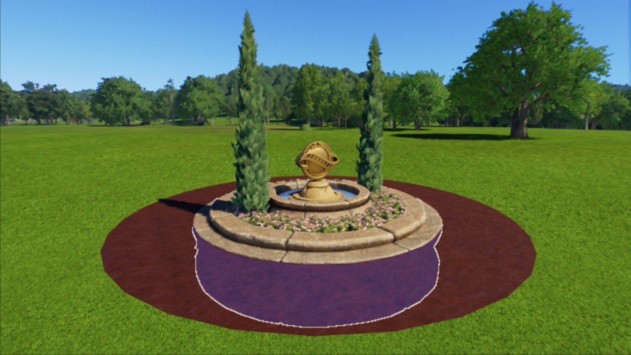 PlanCo Fountain Feature Plaza - Workshop - Planet Coaster 2
