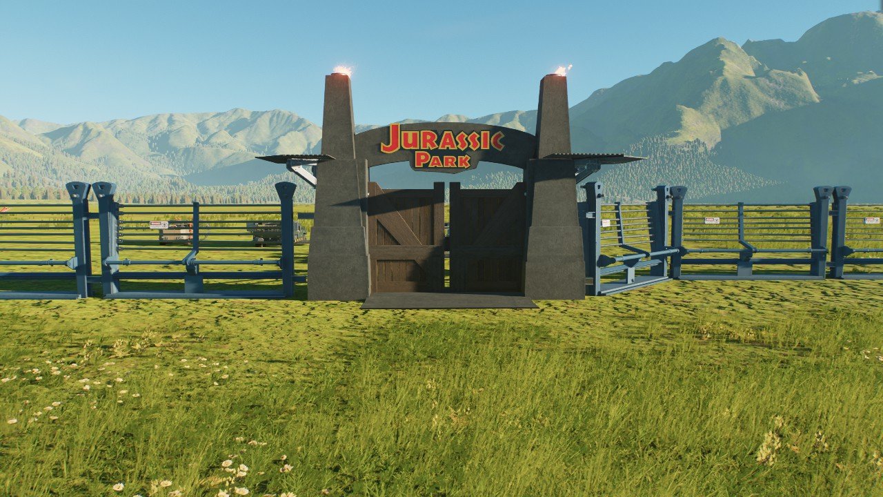 Kenner Jurassic park gates - Workshop - Jurassic World Evolution 3
