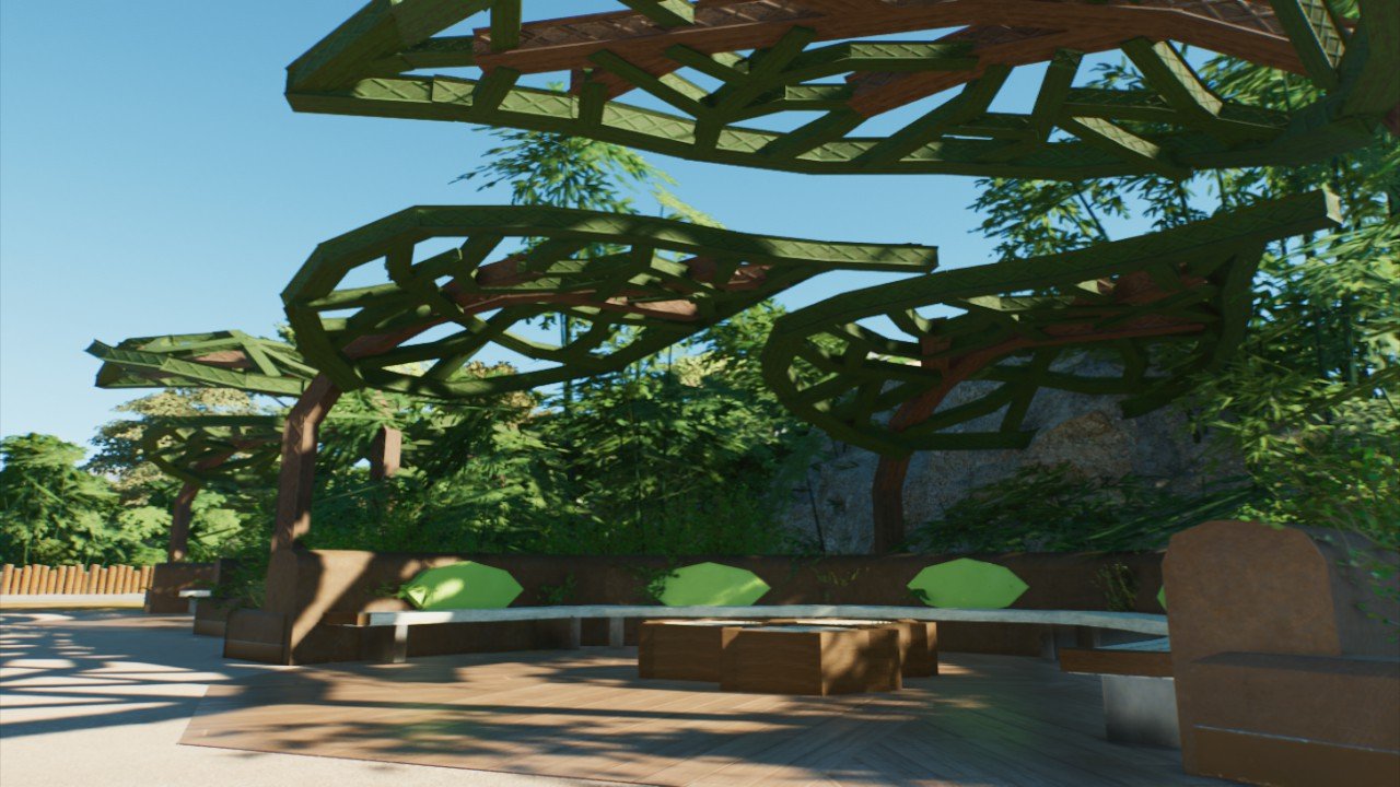 Leaf shaped small resting area - Workshop - Jurassic World Evolution 3