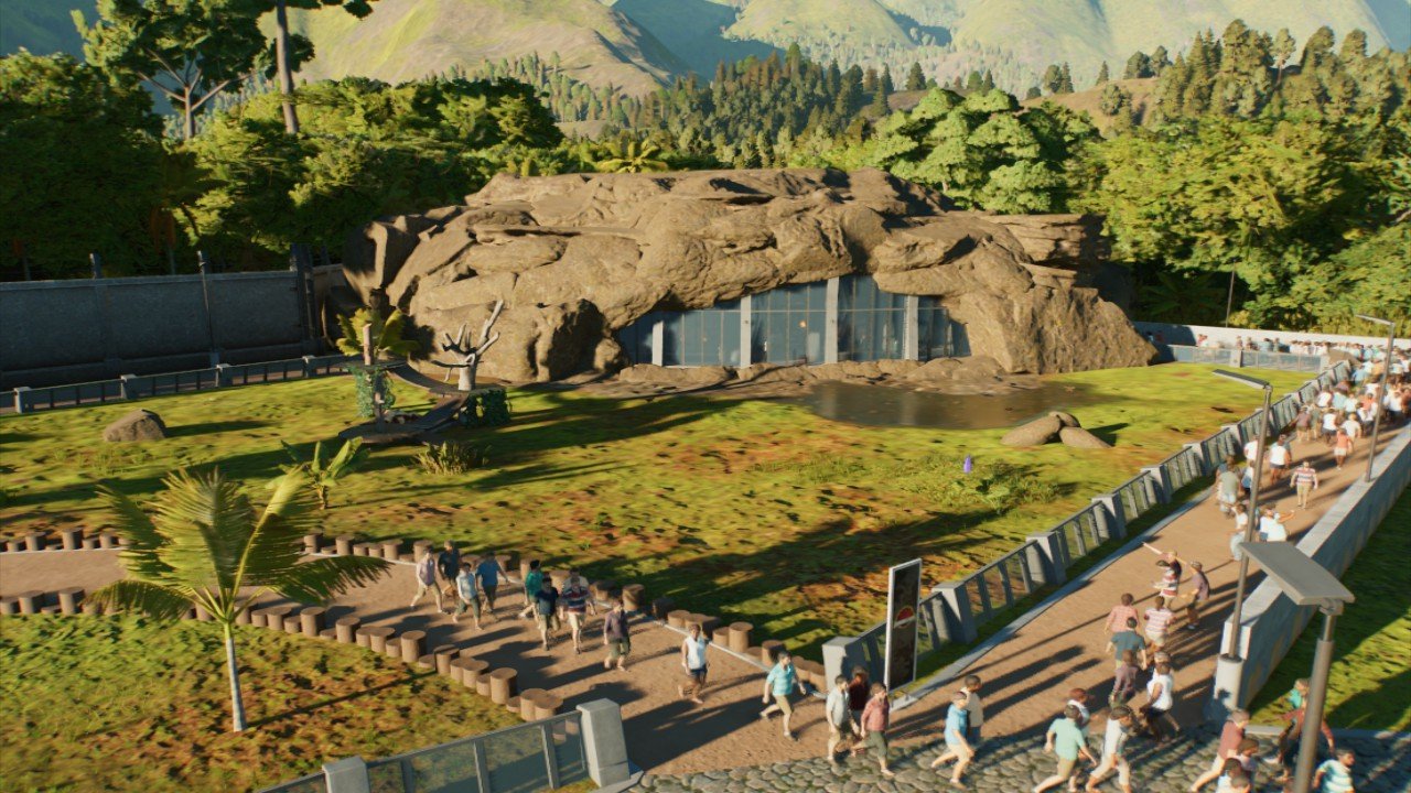 Visitor viewing cave (with shops+Wc inside) + enclosure - Workshop ...